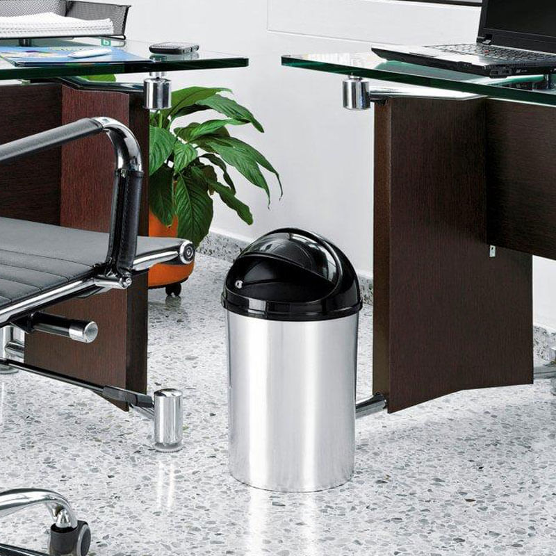 Basurero 5l apariencia metal