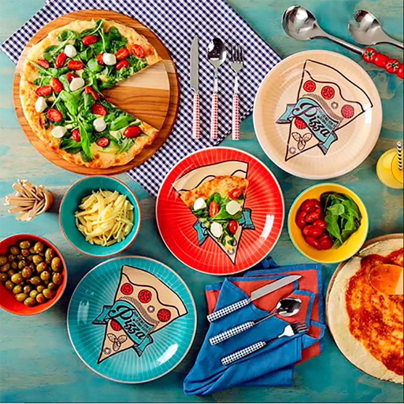 Plato llano 26cm Pizza Yellow