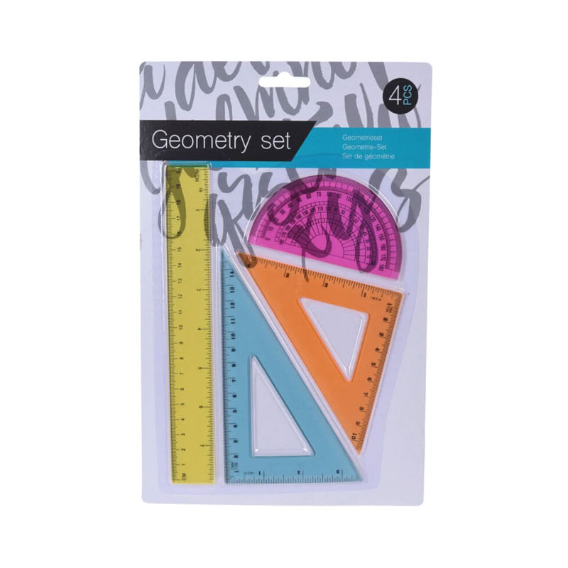 Set de reglas 4 piezas multicolor