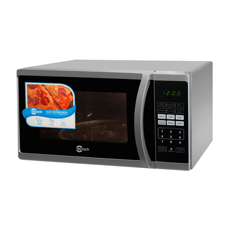 Microondas 27 litros Plateado Digital Grill Hitech