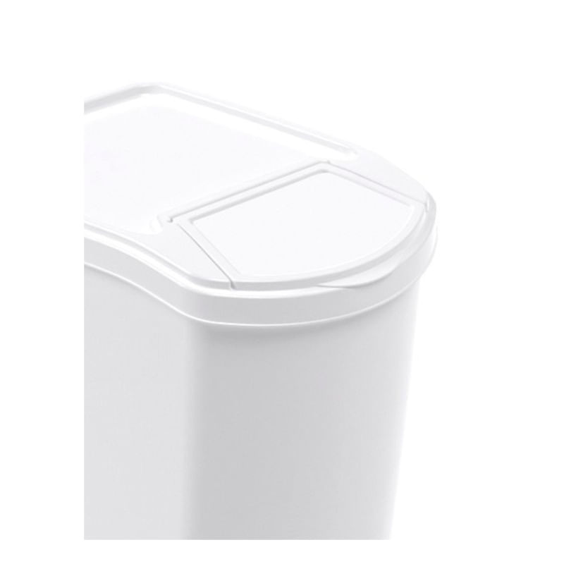 Basurero apilable blanco 45L