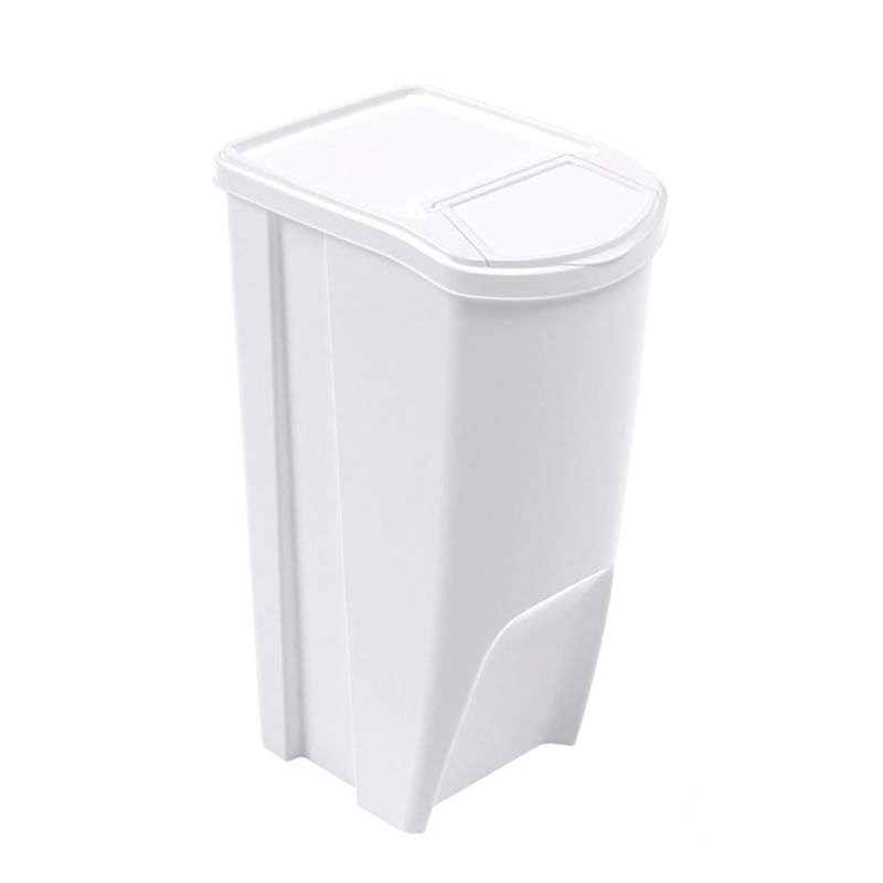 Basurero apilable blanco 45L