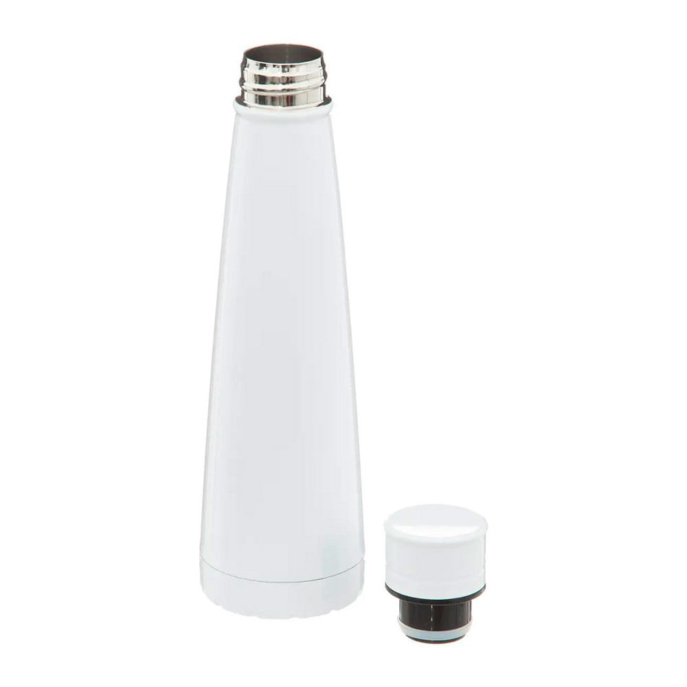 Botella Cónica Inoxidable 450 ml Blanco