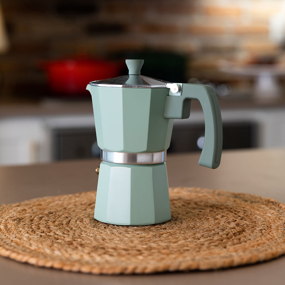 Cafetera Italiana 240ml color Verde