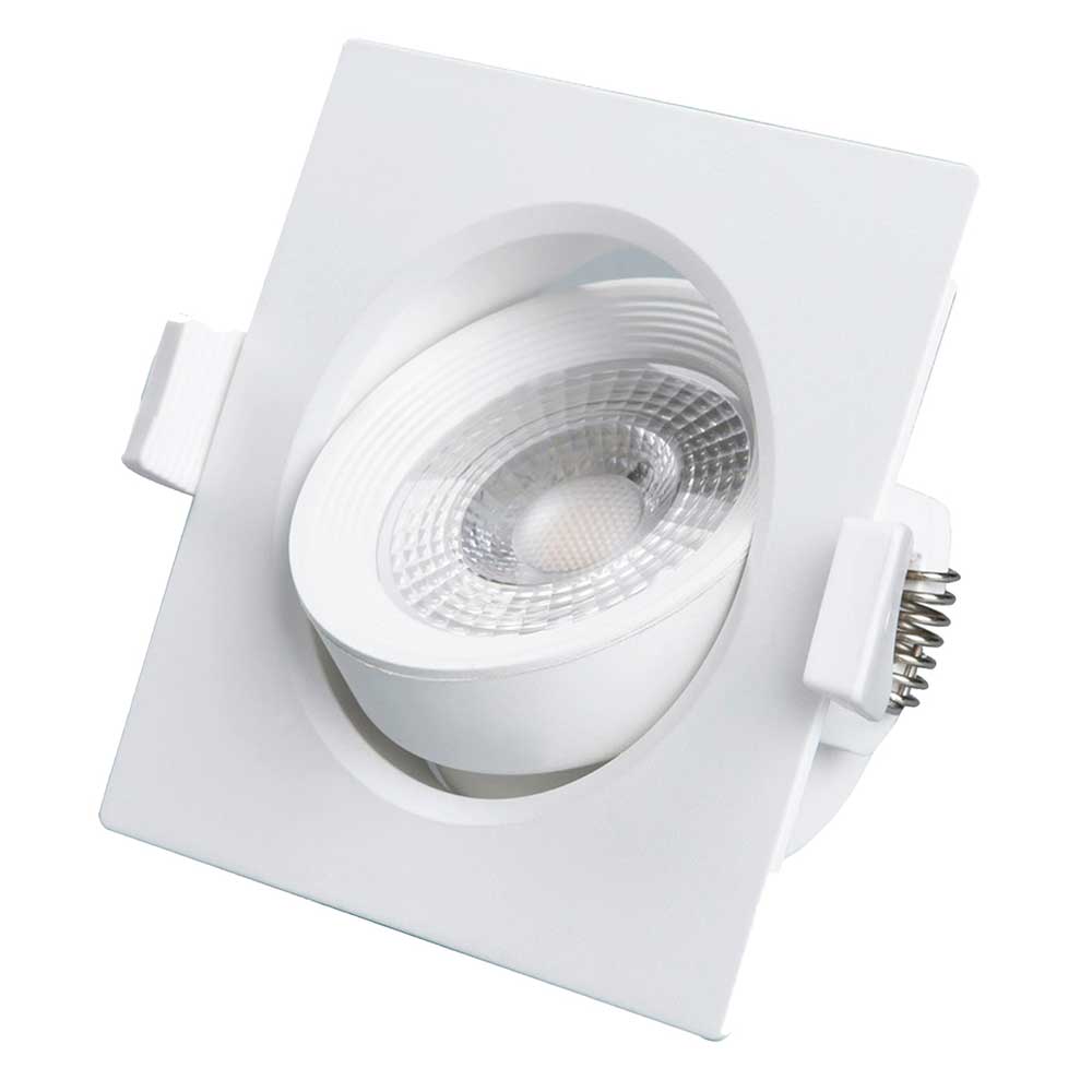 Spot de techo cuadrado LED dirigible 5w 400lm 6500k blanco
