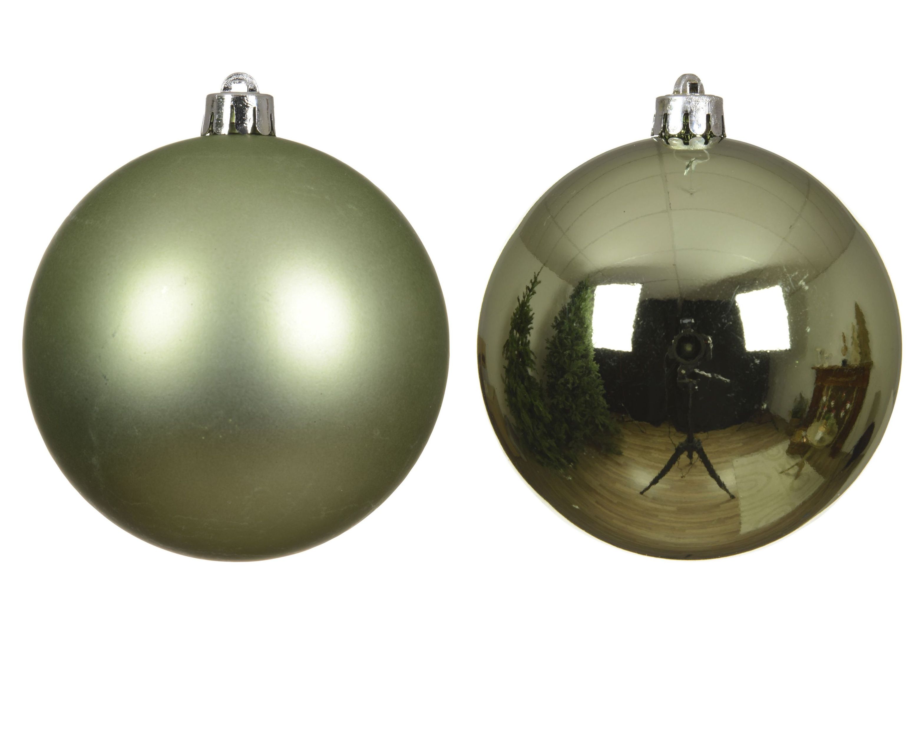 Set de 4 esferas de plastico verdes