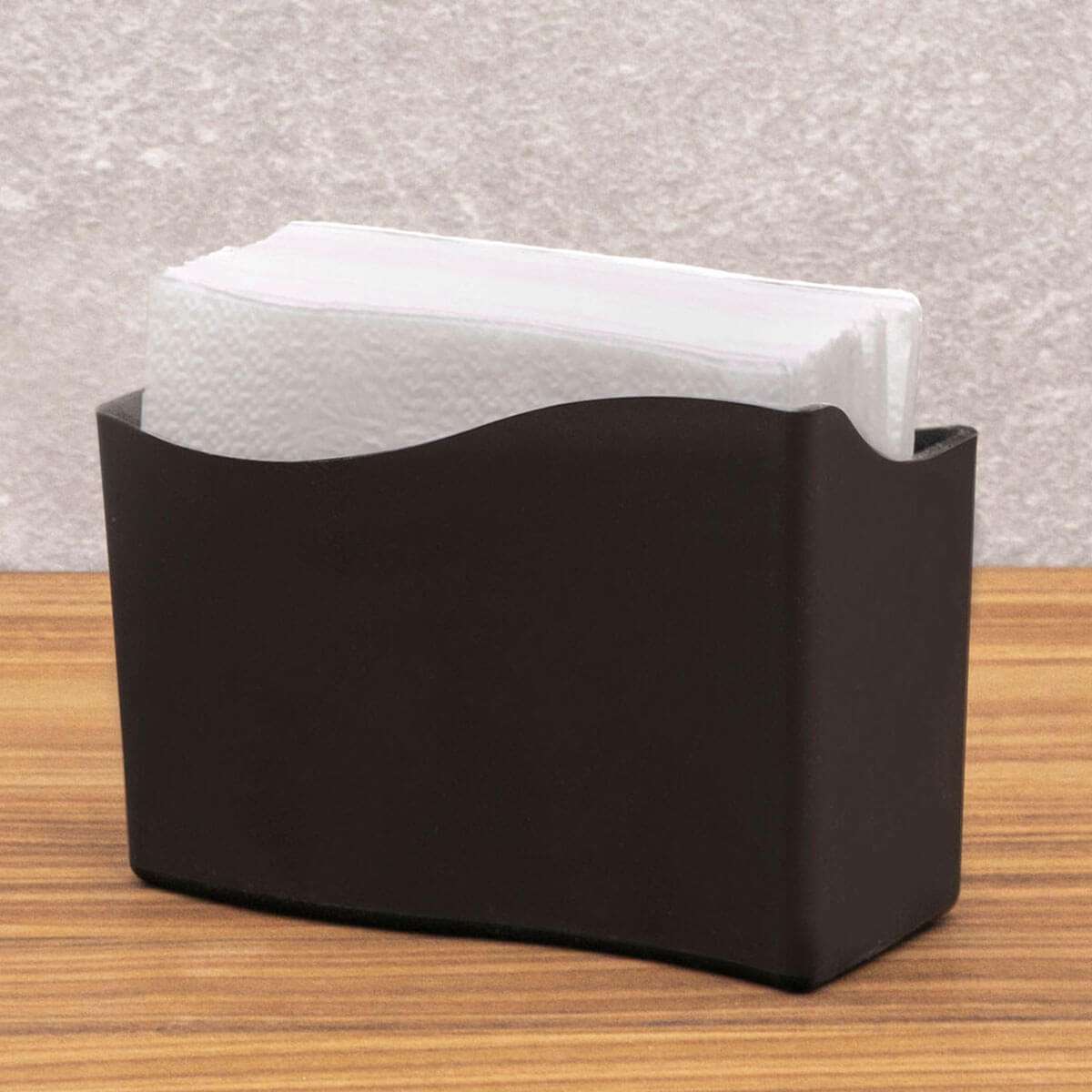 Servilletero plástico pequeno cozy negro