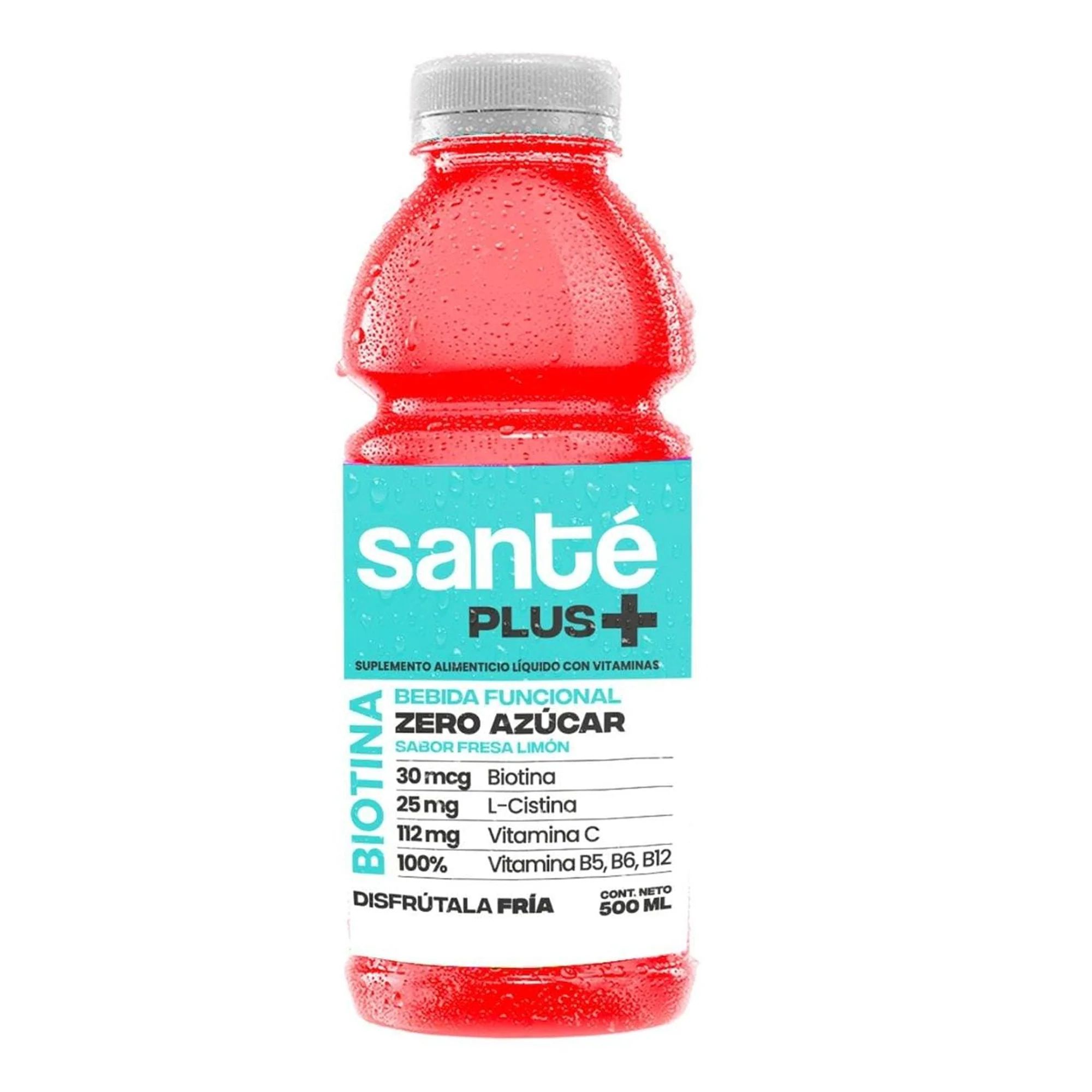 Bebida funcional sante plus biotina fresa limón 500ml