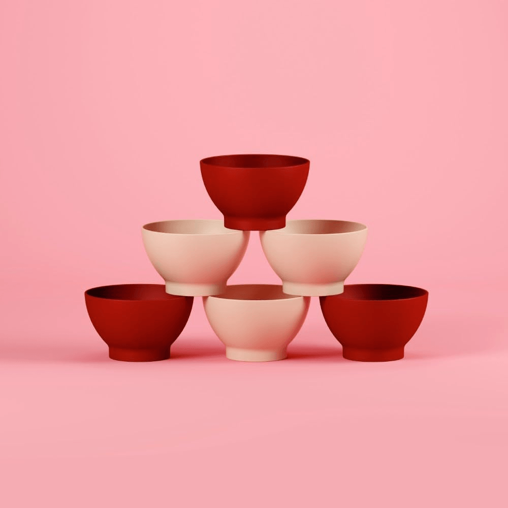 Bowl 300ml cake rojo bold