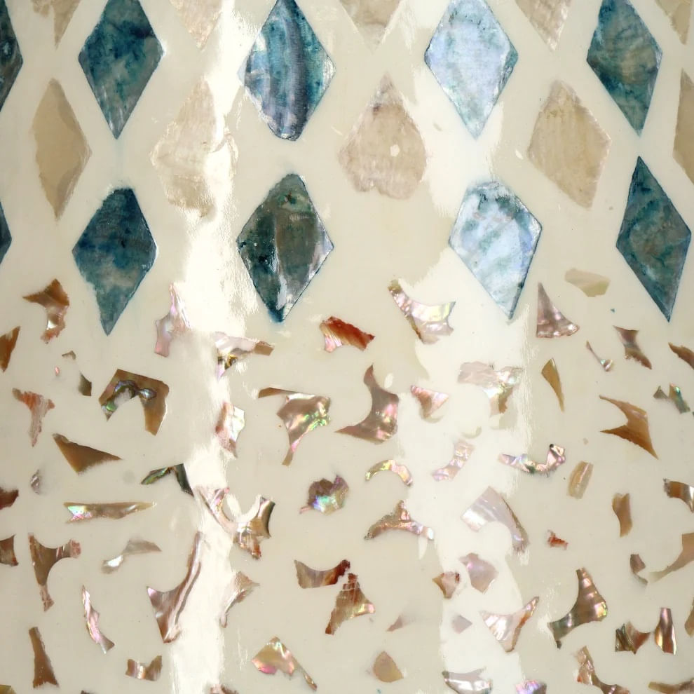 Jarron capiz multi 20x20x35cm