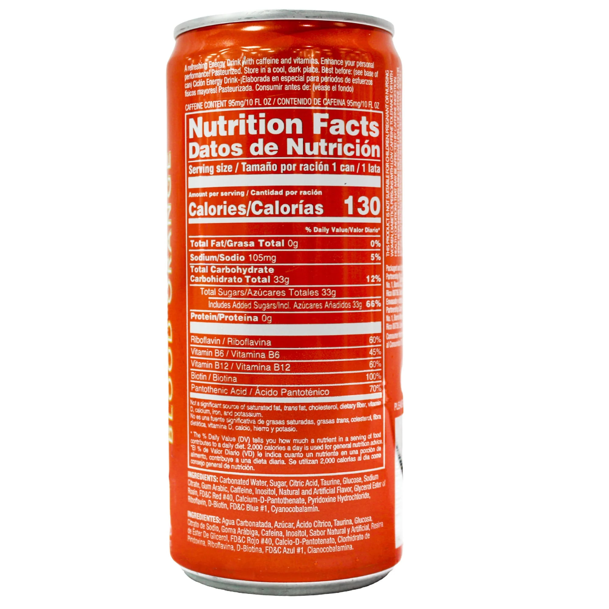 Ciclón energy blood orange 296ml