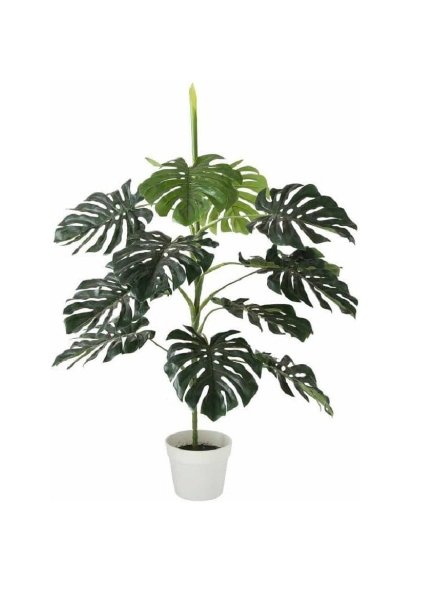 Monstera artificial en maceta blanca 110cm
