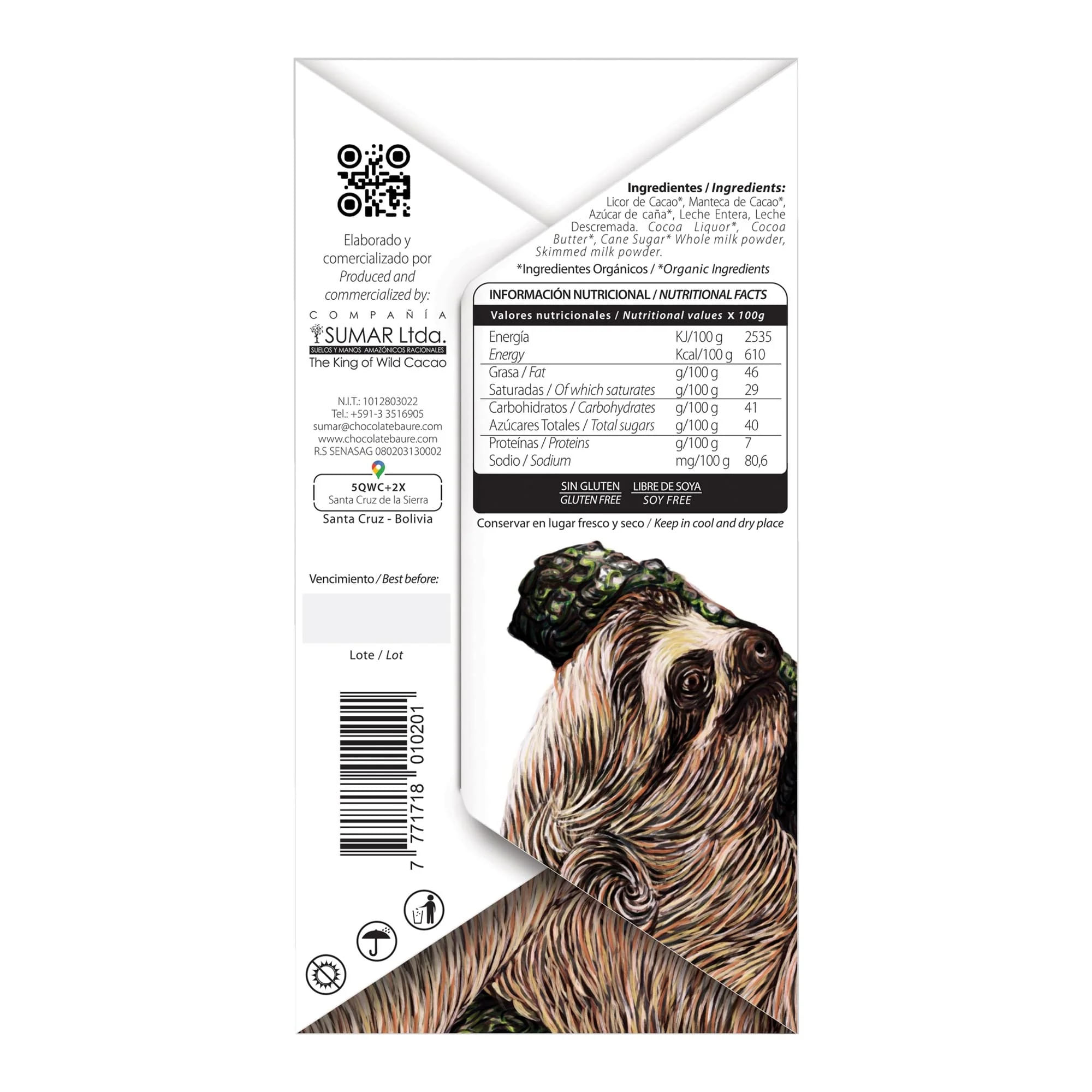 Chocolate con leche 70gr