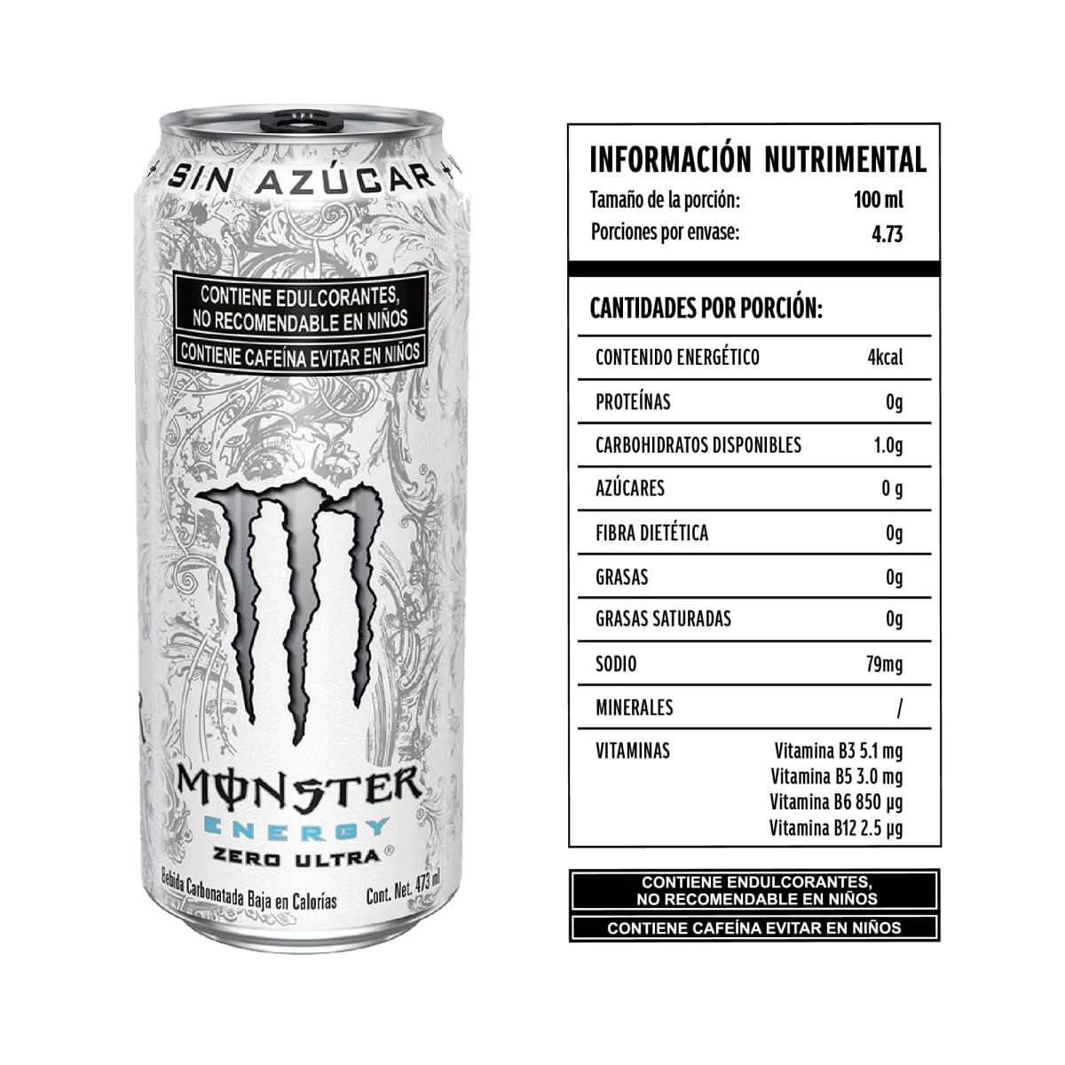 Monster energy blanco