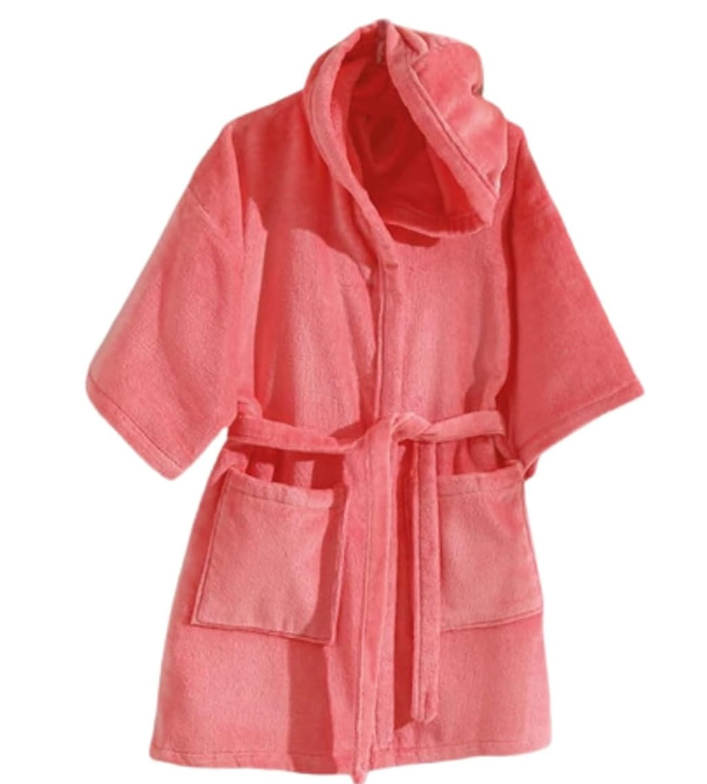 Bata de bano adulto gg rosa pastel comfort