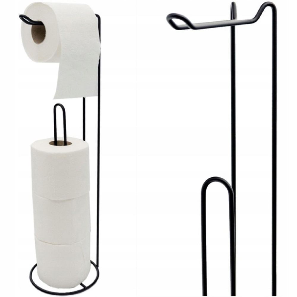 Porta rollo negro 54cm