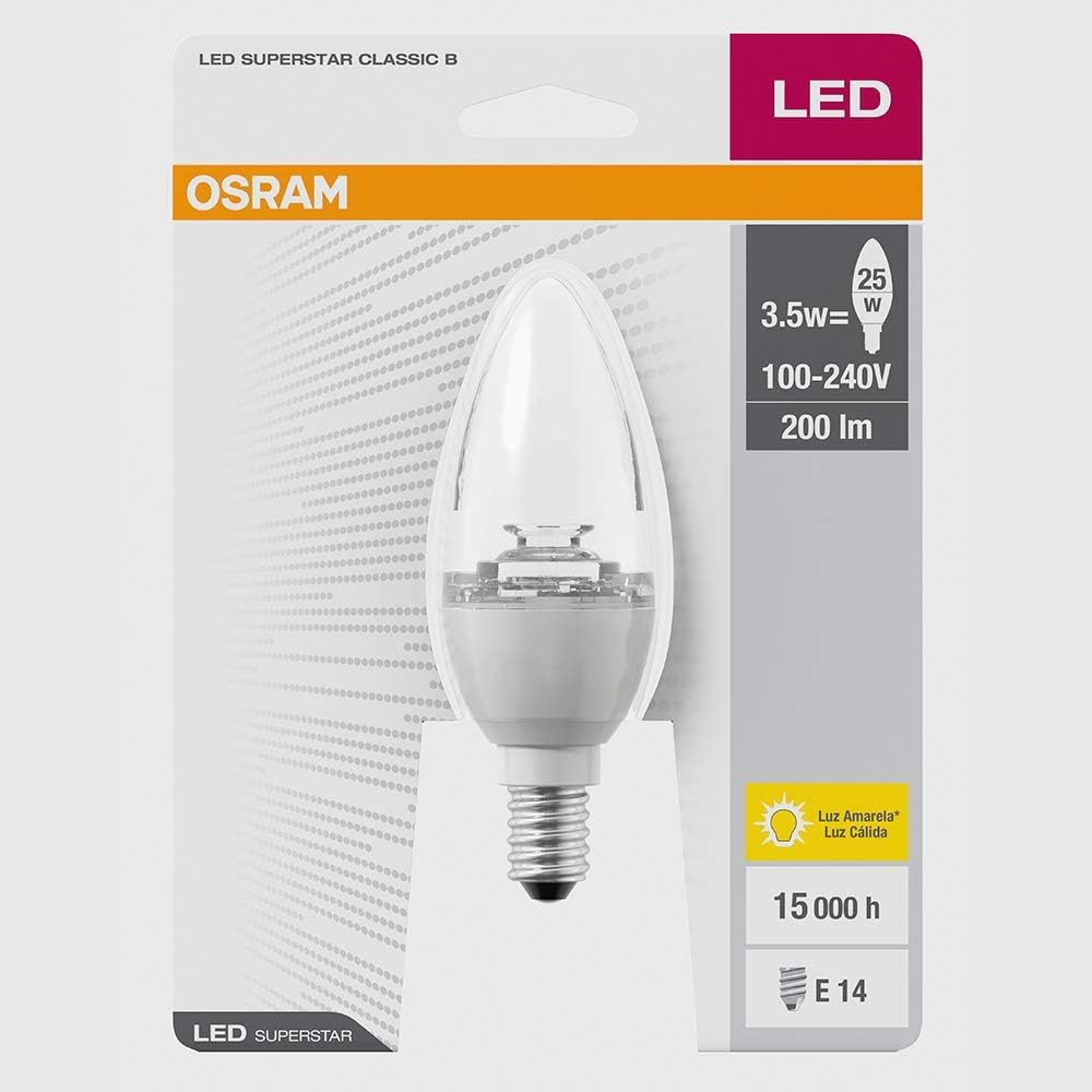 Foco led vela clara 3.5w e14