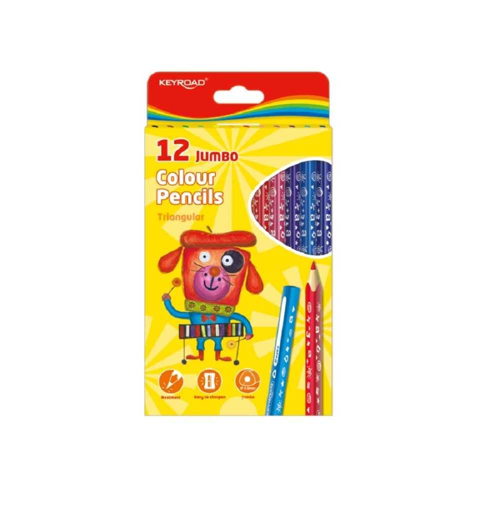 Colores jumbo triangulares 12 uds