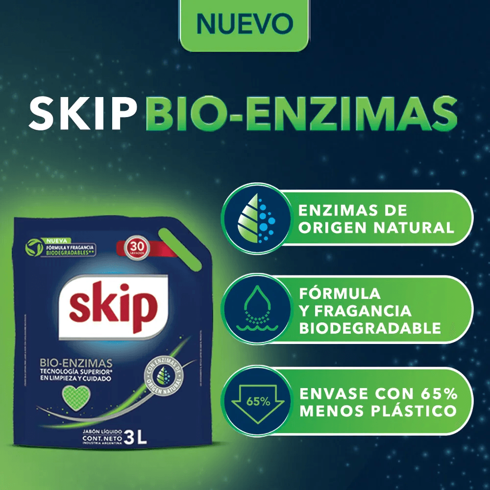 Skip lava ropa bio enz tec mic doypack 3l