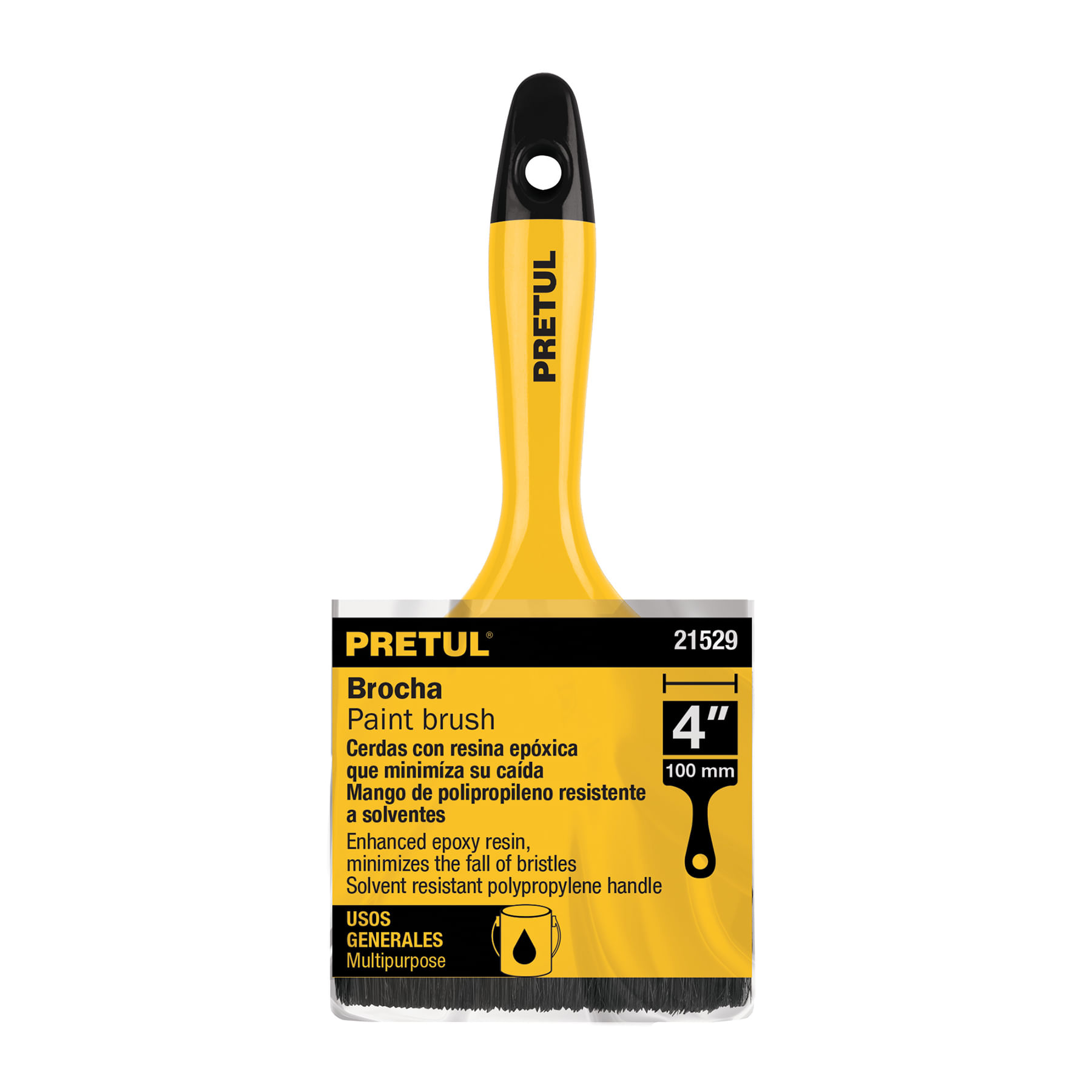 Brocha mango plastico 4in