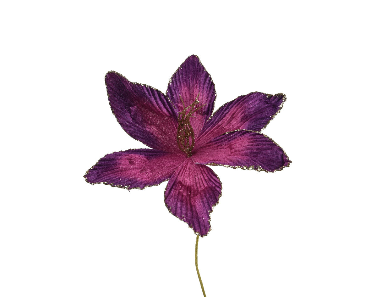 Flor morada metalizada