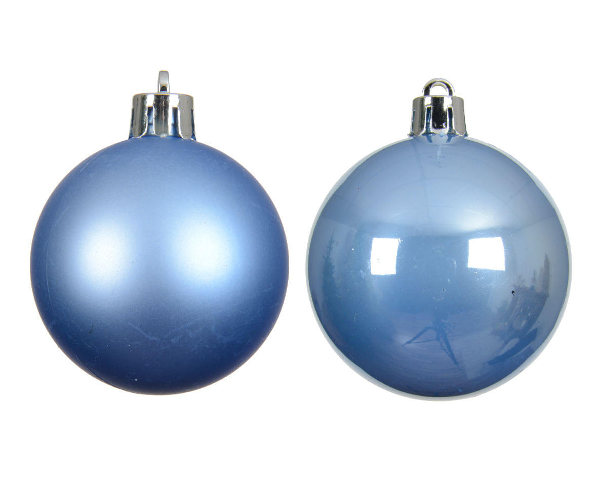 Set de 12 esferas azul cielo d.6cm