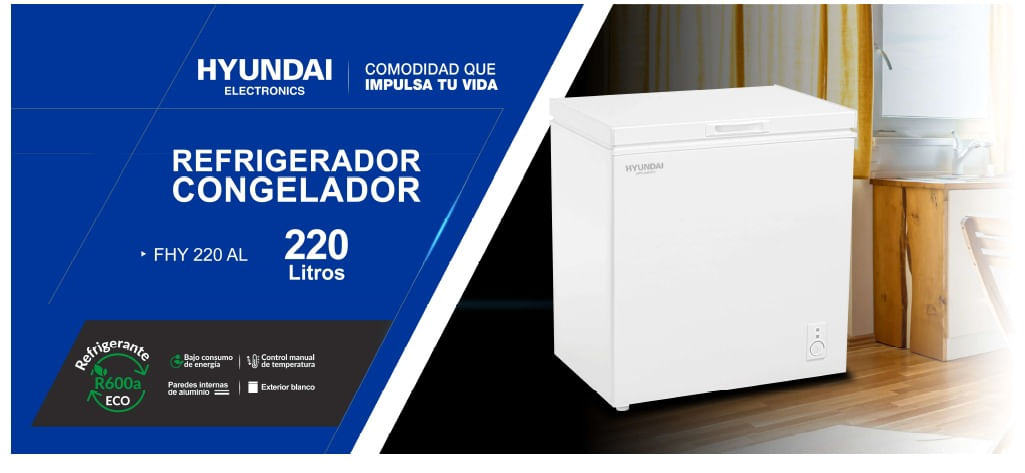 Freezer 150ltrs blanco Hyundai
